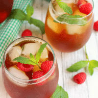 Raspberry Mint Iced Tea | EASY Raspberry Iced Tea Recipe!