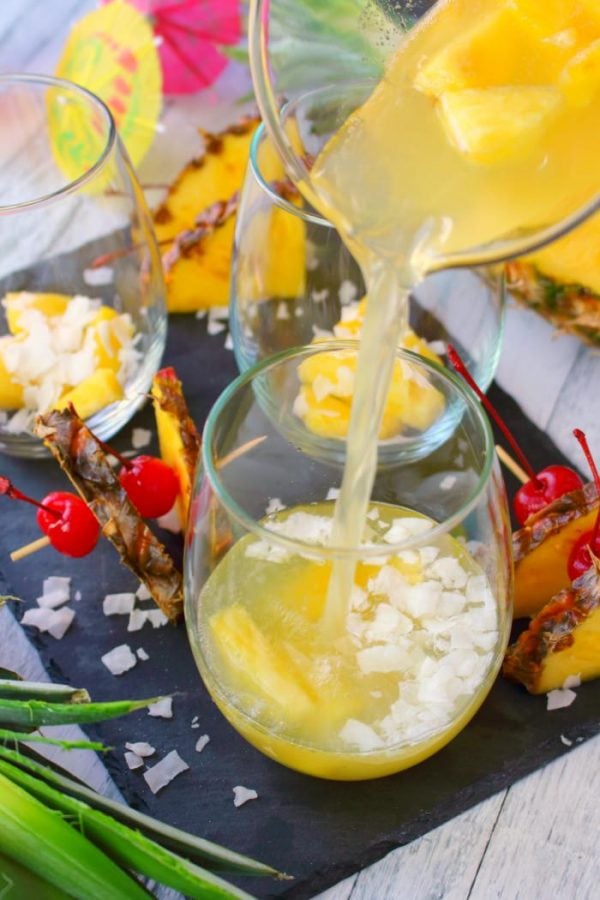 Pina Colada Champagne Punch | The BEST Champagne Punch Recipe!