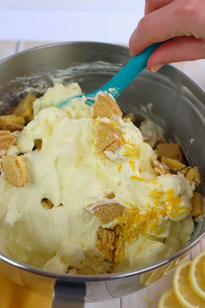 Creamy Lemon Fluff Salad with Lemon OREO's | Delightful E Made
