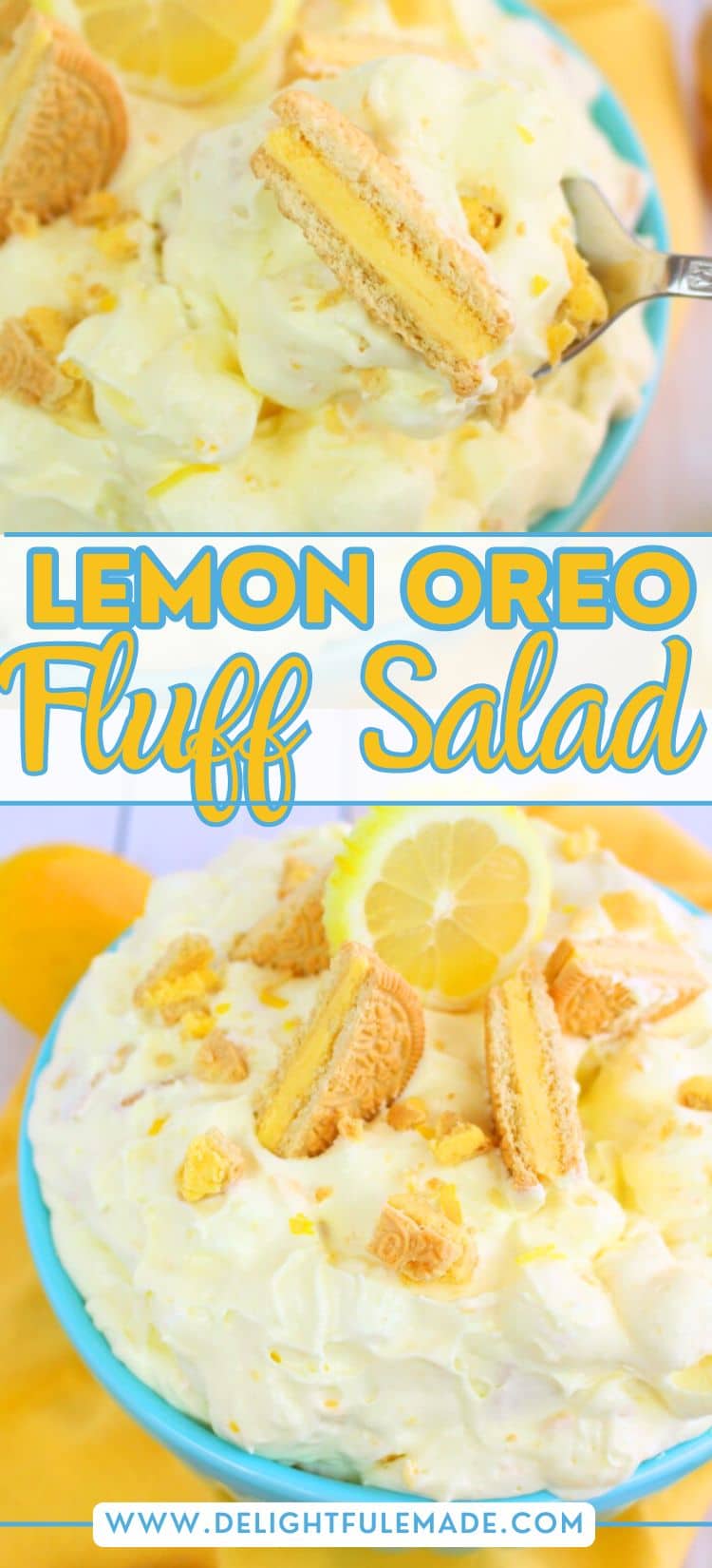 Creamy Lemon Fluff Salad with Lemon OREO's | Delightful E Made
