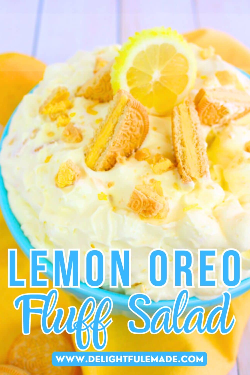Creamy Lemon Fluff Salad with Lemon OREO's | Delightful E Made
