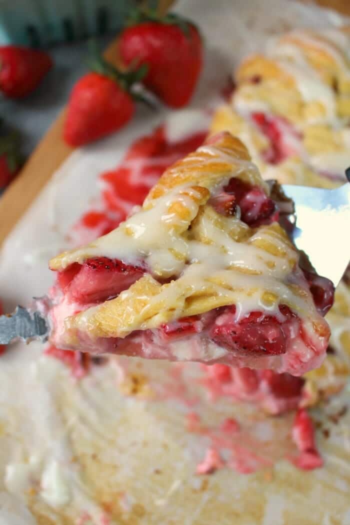 Strawberry Danish Breakfast Braid | EASIEST Strawberry Danish recipe!