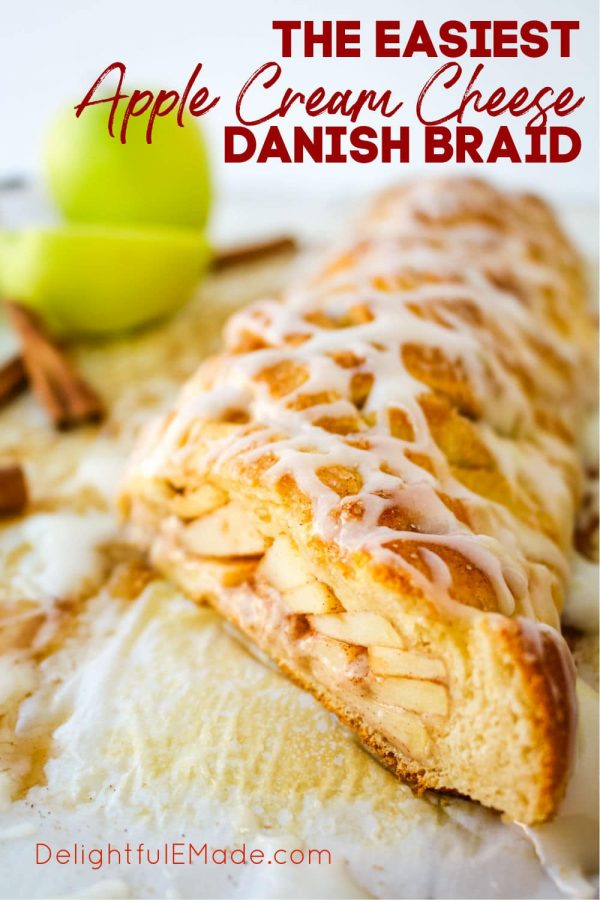 Easy Apple Danish Braid with Cream Cheese Filling