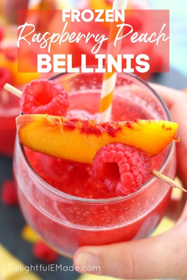 The Perfect Recipe for a Frozen Raspberry Peach Bellini