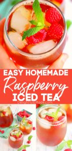Raspberry Mint Iced Tea | EASY Raspberry Iced Tea Recipe!