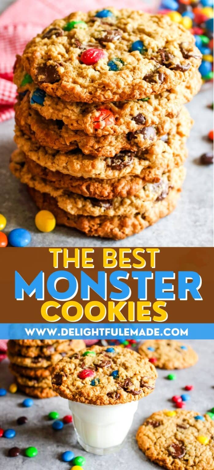 The BEST Monster Cookie Recipe - JUMBO Monster Cookies