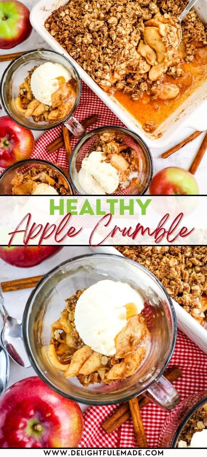 Sugar Free Healthy Apple Oat Crumble - Delightful E Made