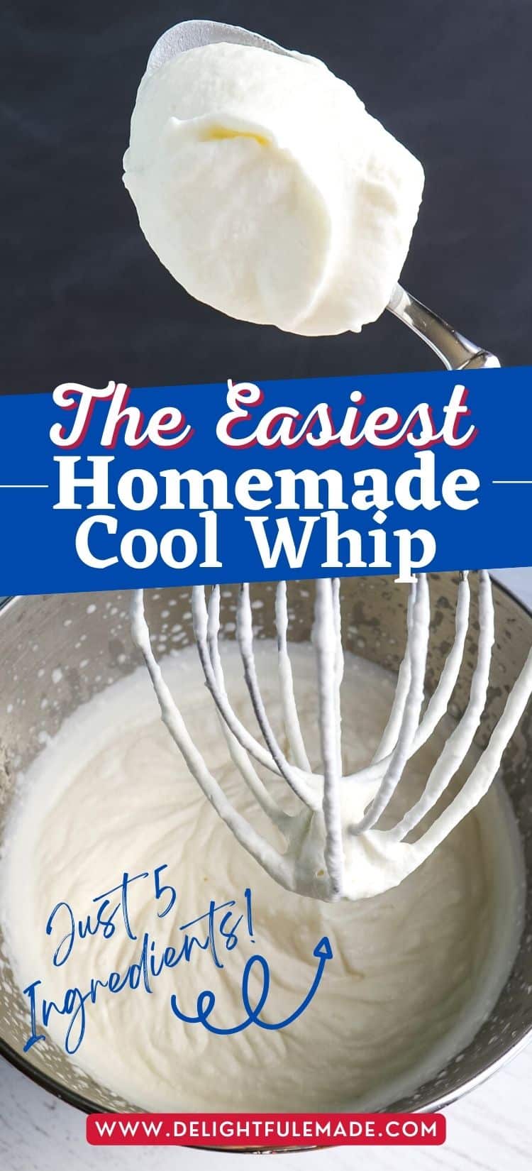 Easy Homemade Cool Whip with Real Cream and Vanilla