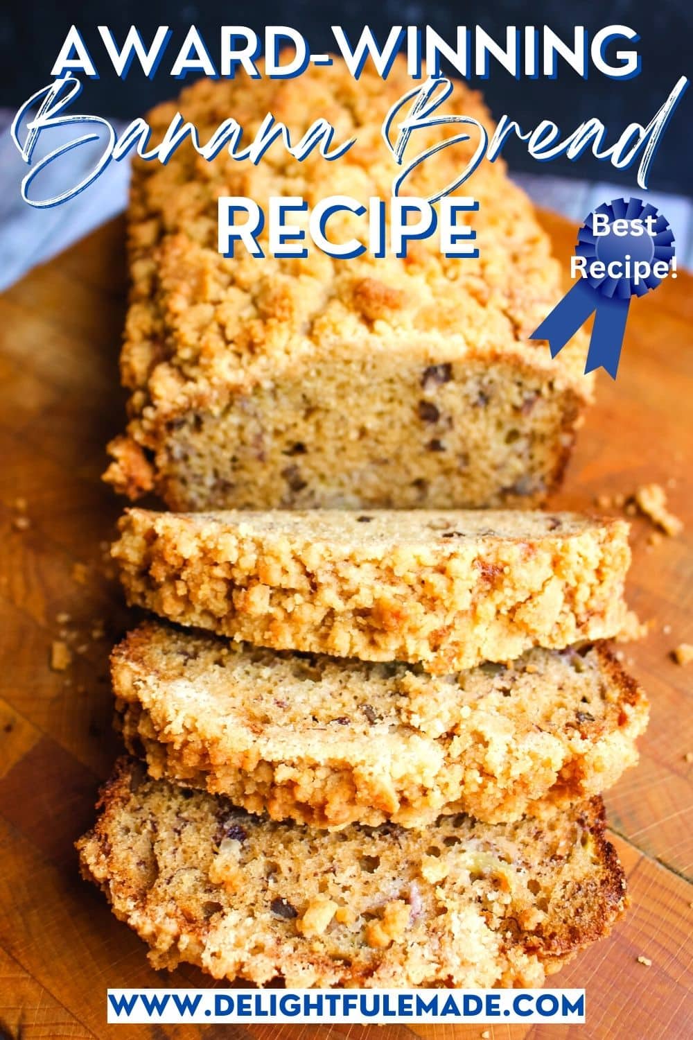 Purple Ribbon Banana Bread | Delightful E Made