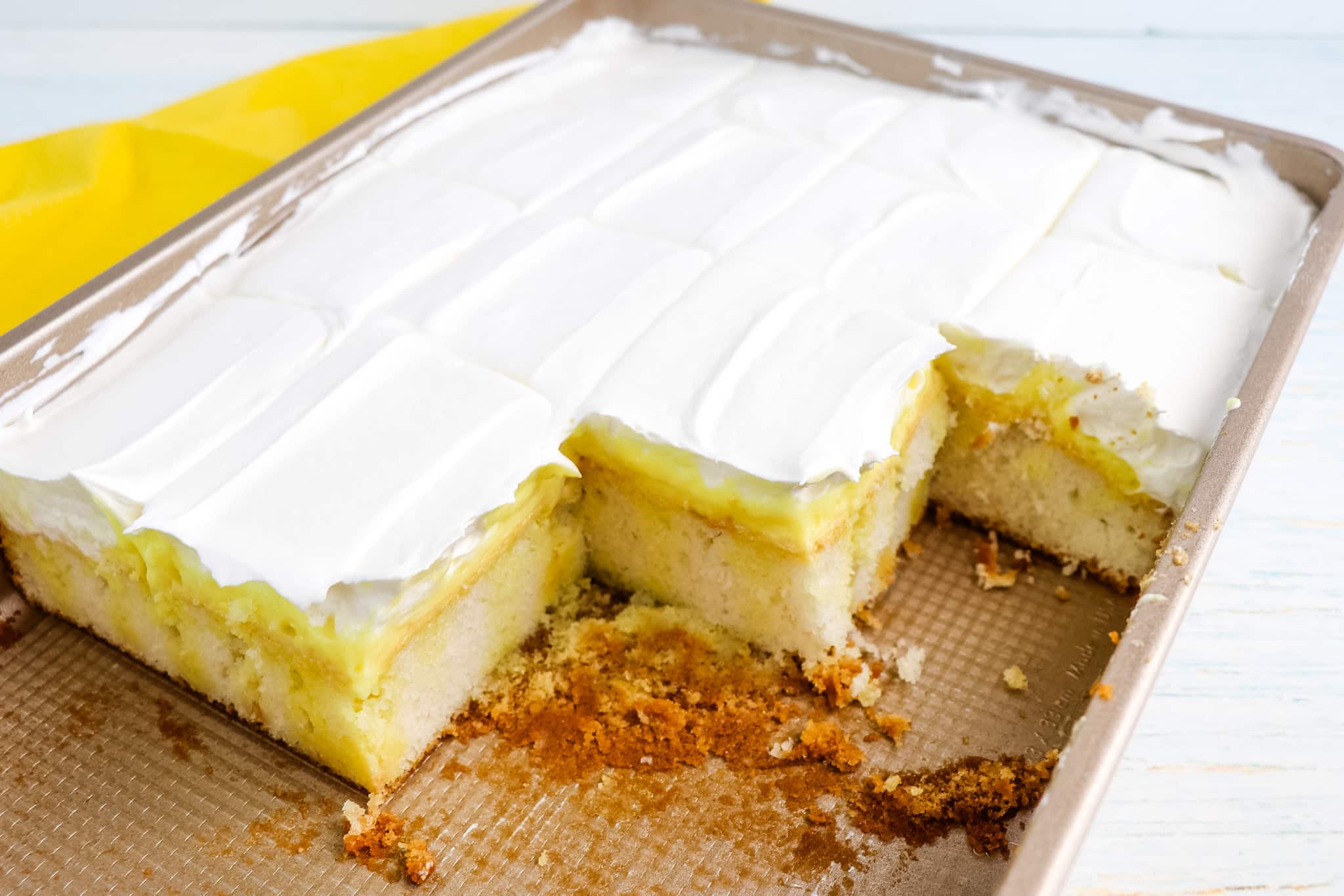 Lemon Poke Cake with Pudding | EASY Lemon Jello Cake Recipe!