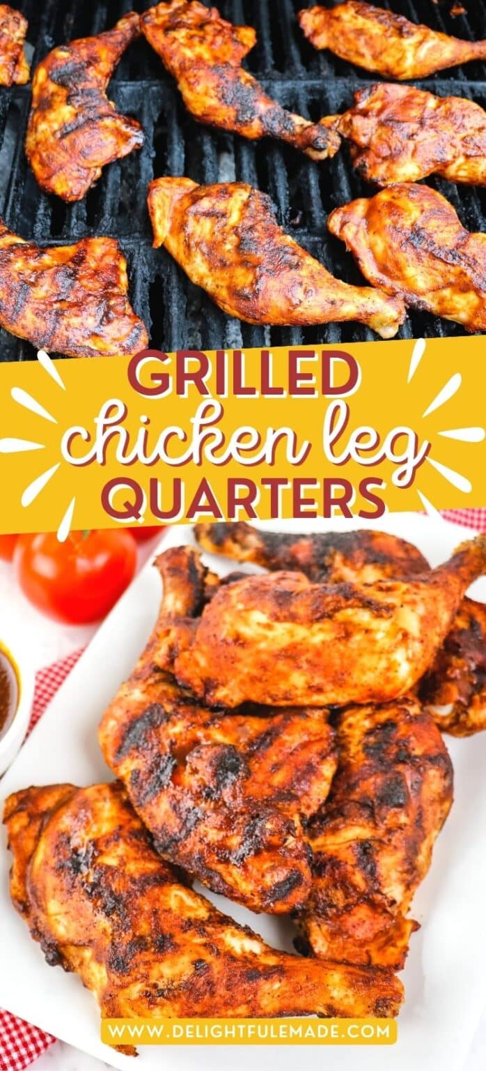 Grilled Chicken Leg Quarters - BBQ Seasoning + Easy Sauce