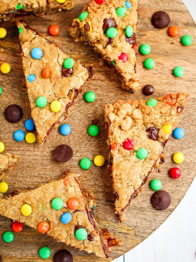 Monster Cookie Bars Recipe - Delightful E Made