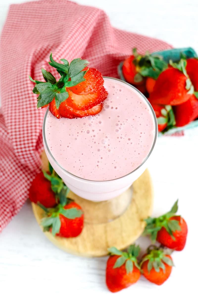 Creamy Strawberry Cottage Cheese Fruit Smoothie - Delightful E Made