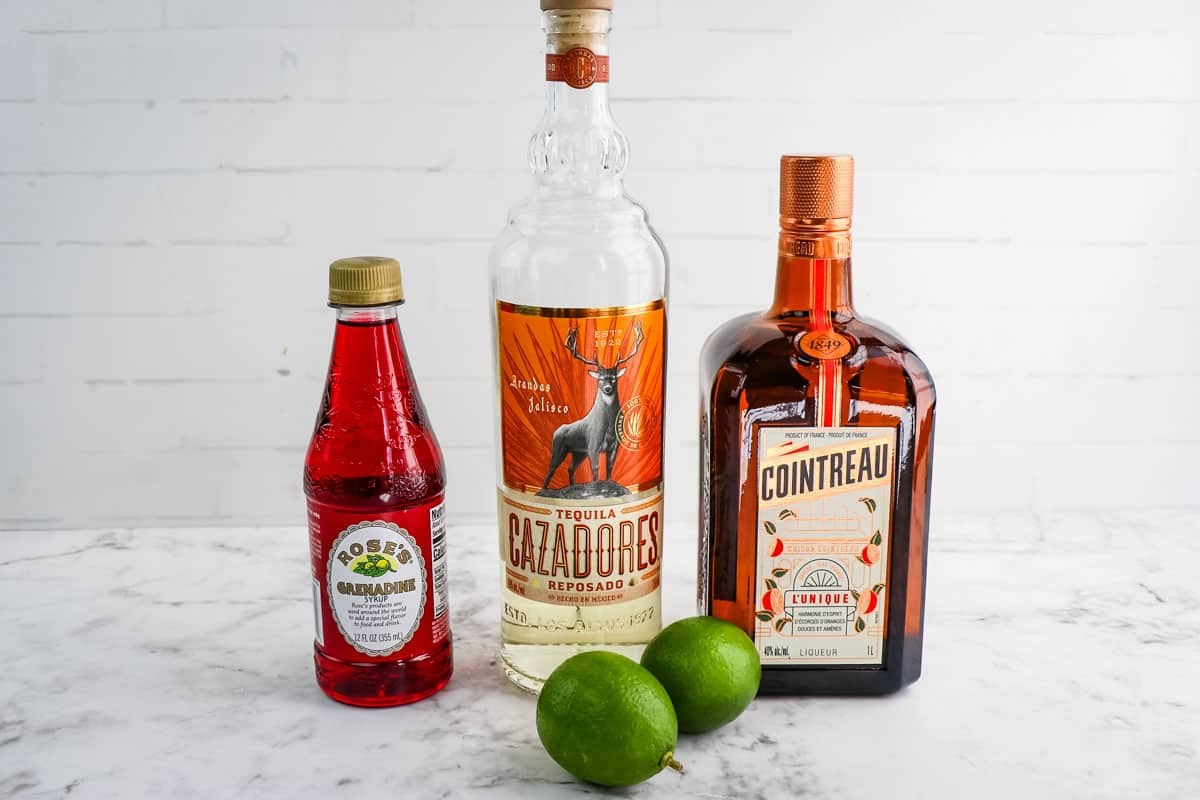 Easy Pink Margaritas with Grenadine and Tequila - Delightful E Made