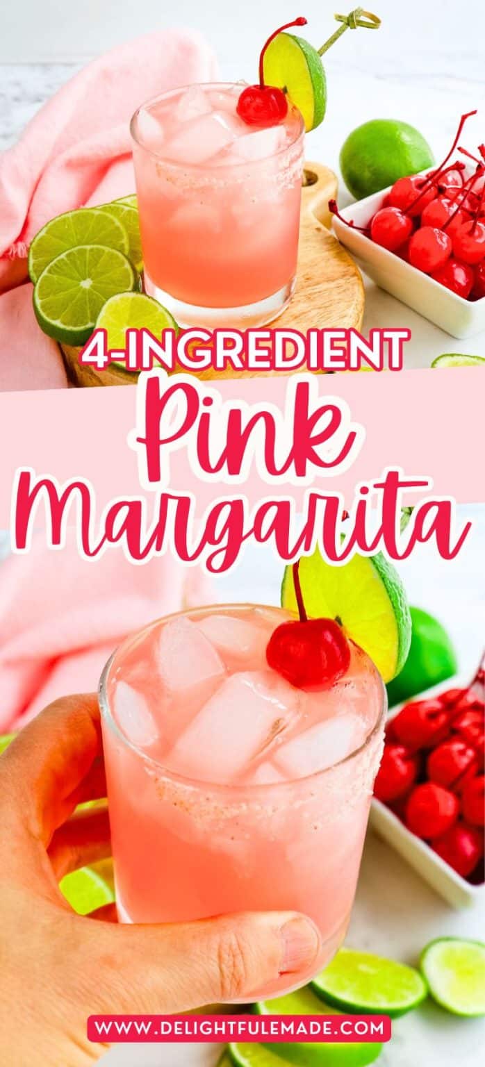 Easy Pink Margaritas with Grenadine and Tequila - Delightful E Made